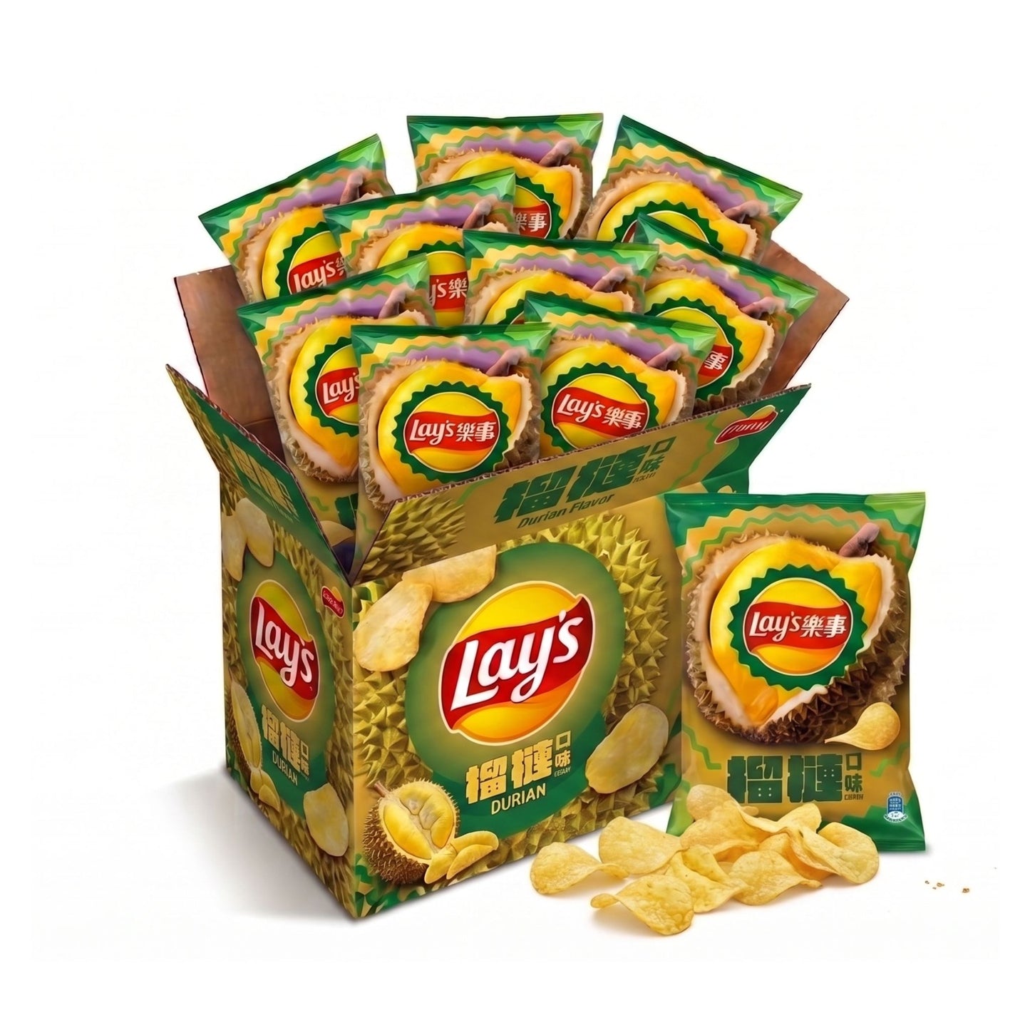 Lay's Fries 70g x 12 (TAIWAN) Durian Flavor – Worldwide Snacks INC